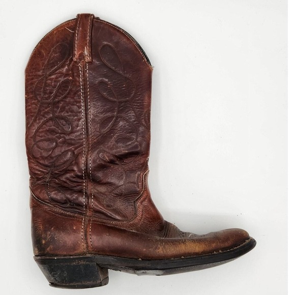ACME | Shoes | Vintage Brown Leather Cowboy Boots Western Boots ...